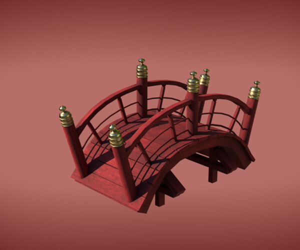ArtStation - 3D Stylized Japanese Type Bridge Asset | Resources