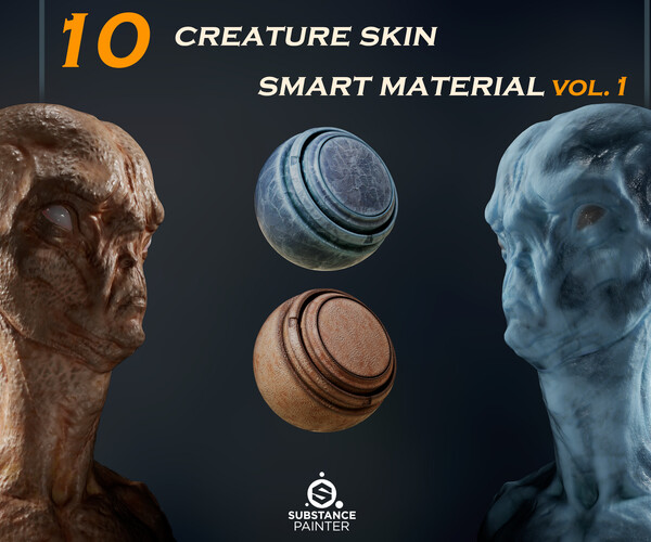 ArtStation - 10 Creature skin smart material_VOL01 | Game Assets
