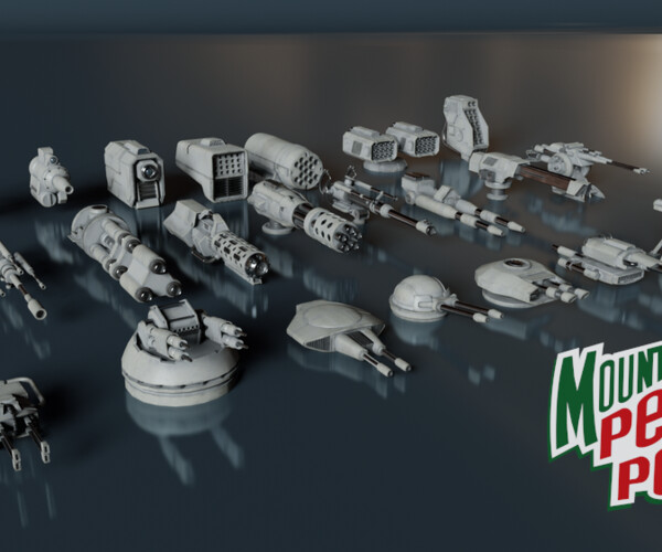 ArtStation - 25 Mounted Weapons Pack | Resources