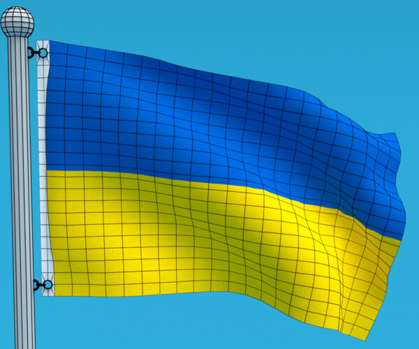 ArtStation - Low Poly Seamless Animated Ukraine Flag | Game Assets