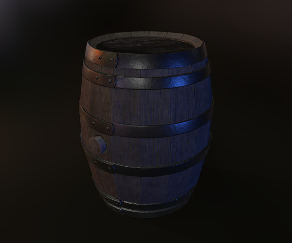 ArtStation - Barrel Low Poly (Bonus High Poly) | Game Assets