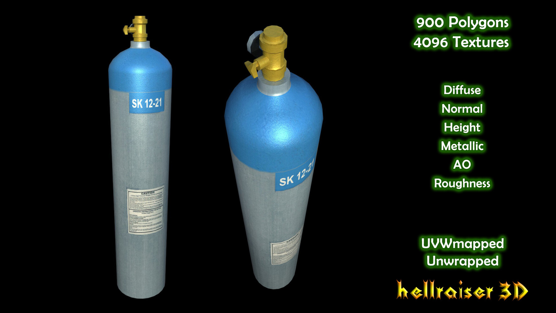 ArtStation - Oxygen Tank - PBR - Textured | Game Assets
