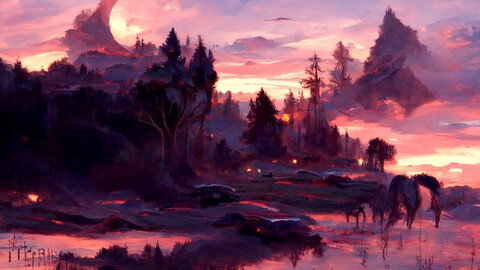 ArtStation - Twilight landscape #2 | Artworks