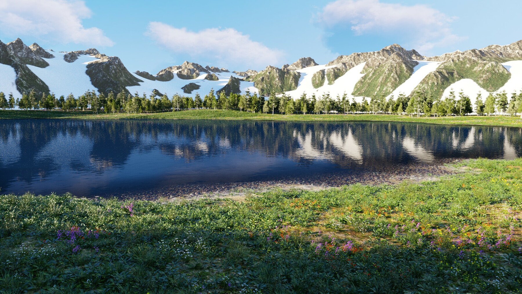 ArtStation - Mountain pond | Game Assets