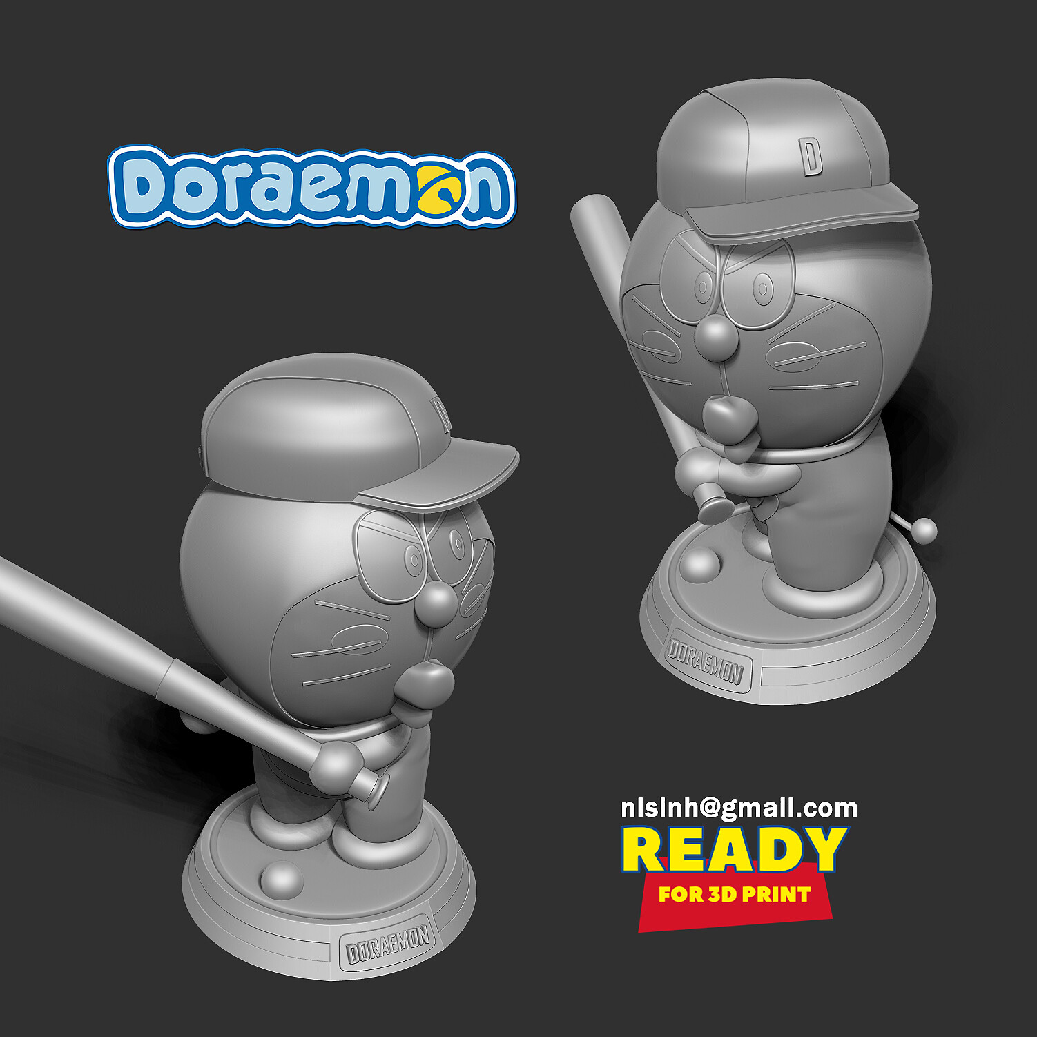 ArtStation - Doraemon - baseball player | Resources