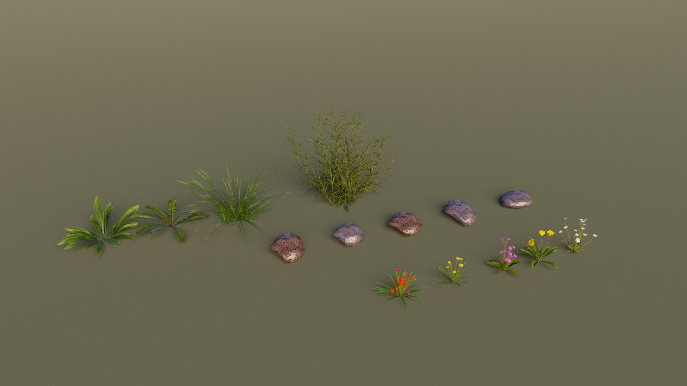 ArtStation - Mountain pond | Game Assets