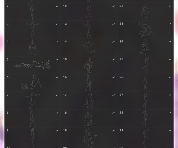 ArtStation - Body Poses Stamps 300+ (BIGGEST PACK) | Brushes