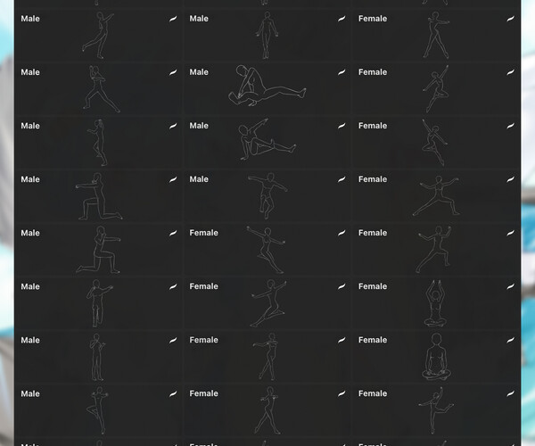 ArtStation - Body Poses Stamps 300+ (BIGGEST PACK) | Brushes