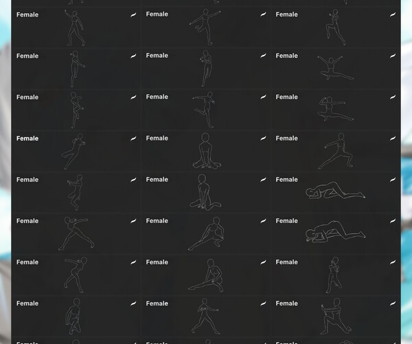 ArtStation - Body Poses Stamps 300+ (BIGGEST PACK) | Brushes