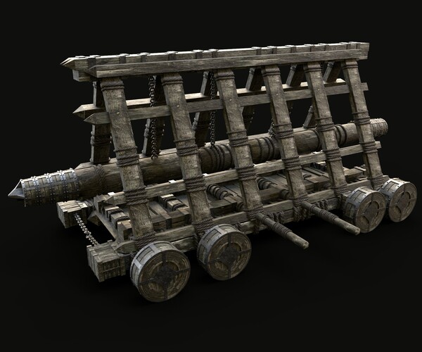 ArtStation - BATTERING RAM SIEGE ENGINE MEDIEVAL WAR MACHINE BATTLE ...