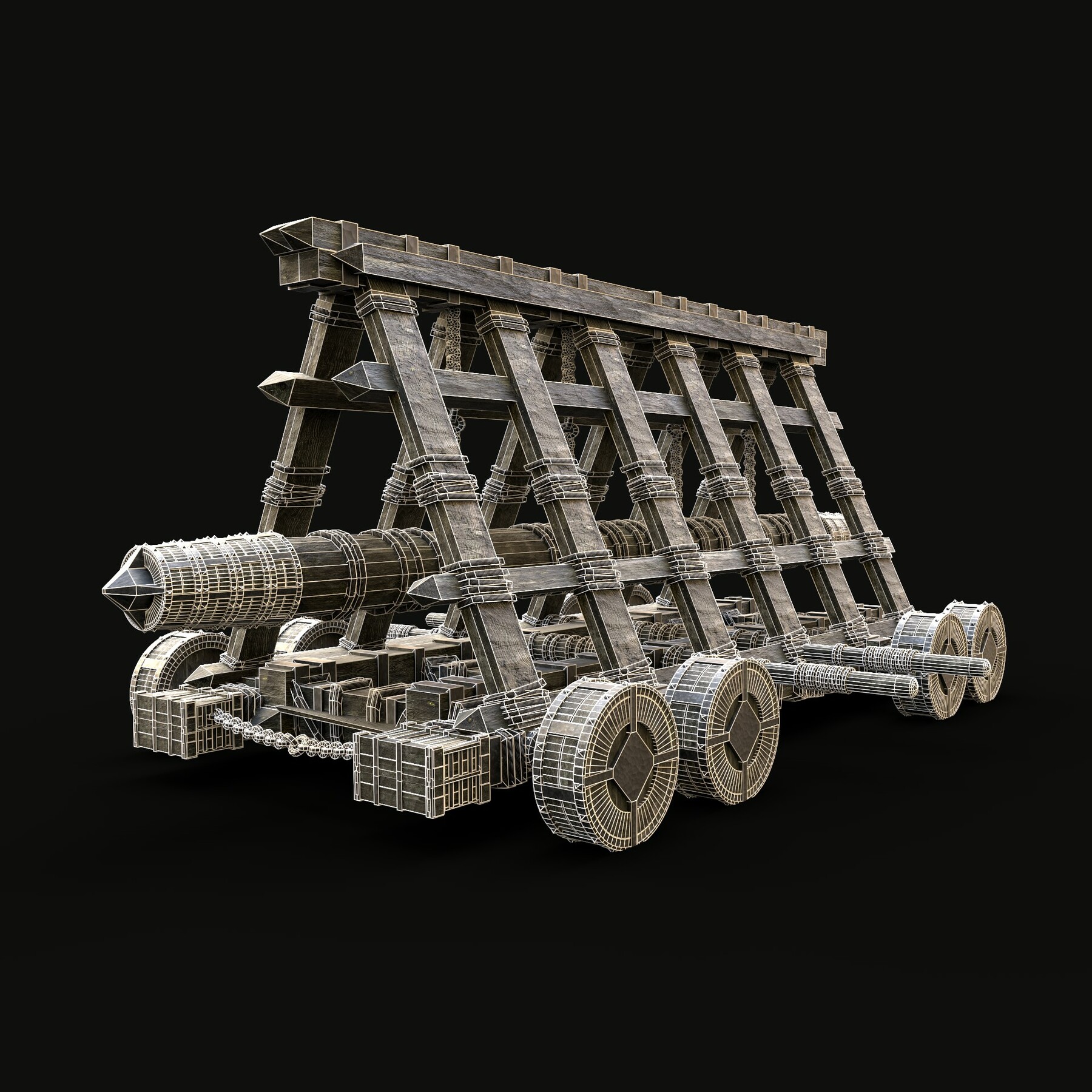 ArtStation - BATTERING RAM SIEGE ENGINE MEDIEVAL WAR MACHINE BATTLE ...