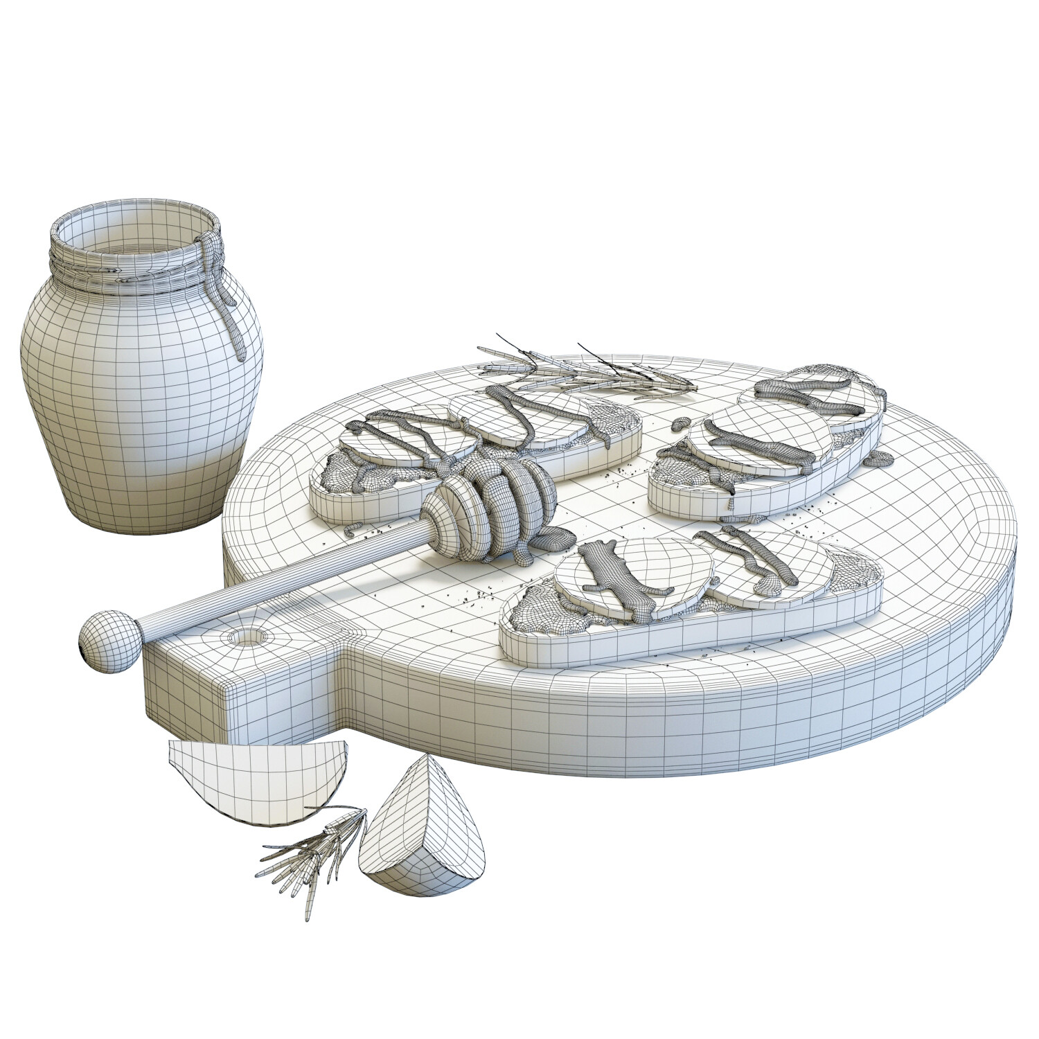 ArtStation - 3D Model / Food Set 23 / Fig Sandwiches with Honey | Resources