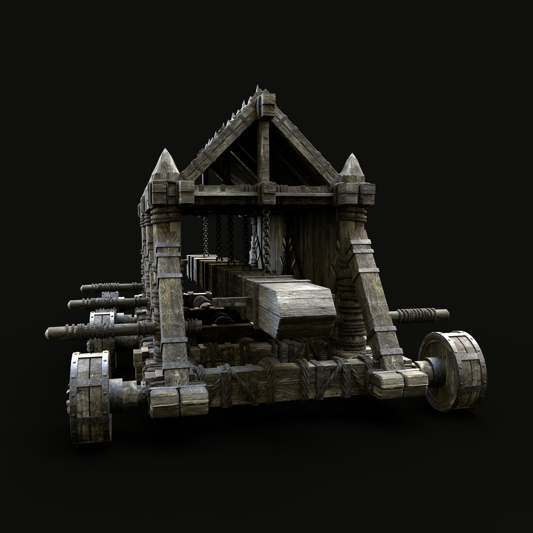 ArtStation - BATTERING RAM MEDIEVAL WAR MACHINE SIEGE ENGINE BATTLE ...