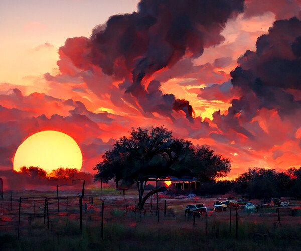 ArtStation - Sunset in Texas | Artworks