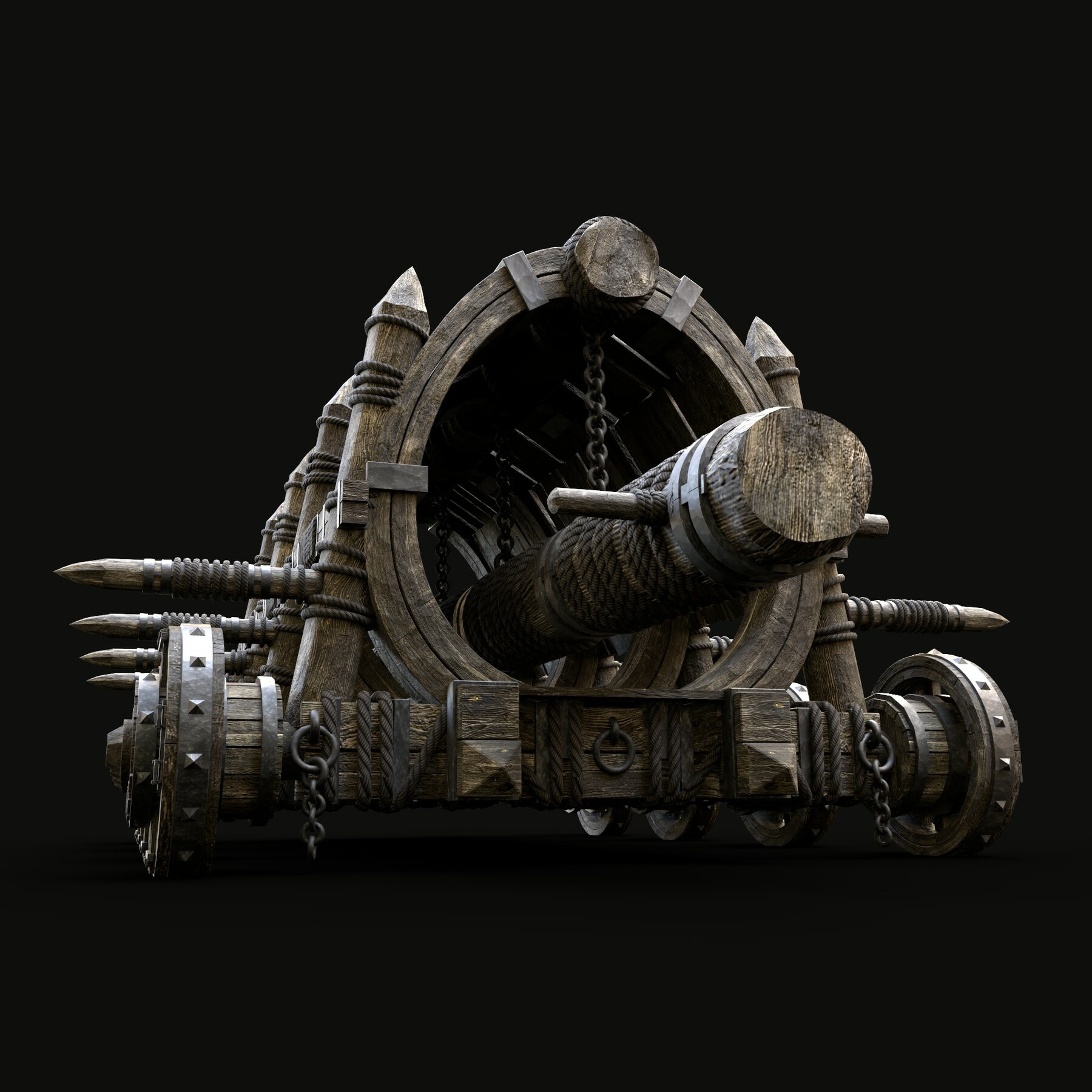 ArtStation - BATTERING RAM WAR MACHINE MEDIEVAL SIEGE ENGINE PACK ...
