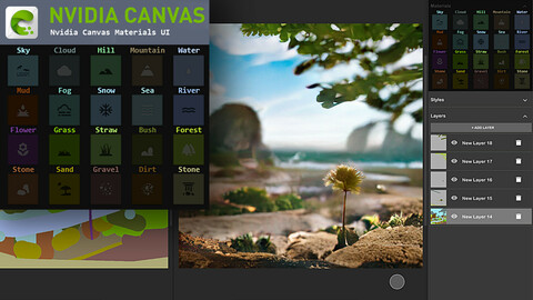ArtStation - Nvidia Canvas Materials UI (PSD+Pureref files) | Resources