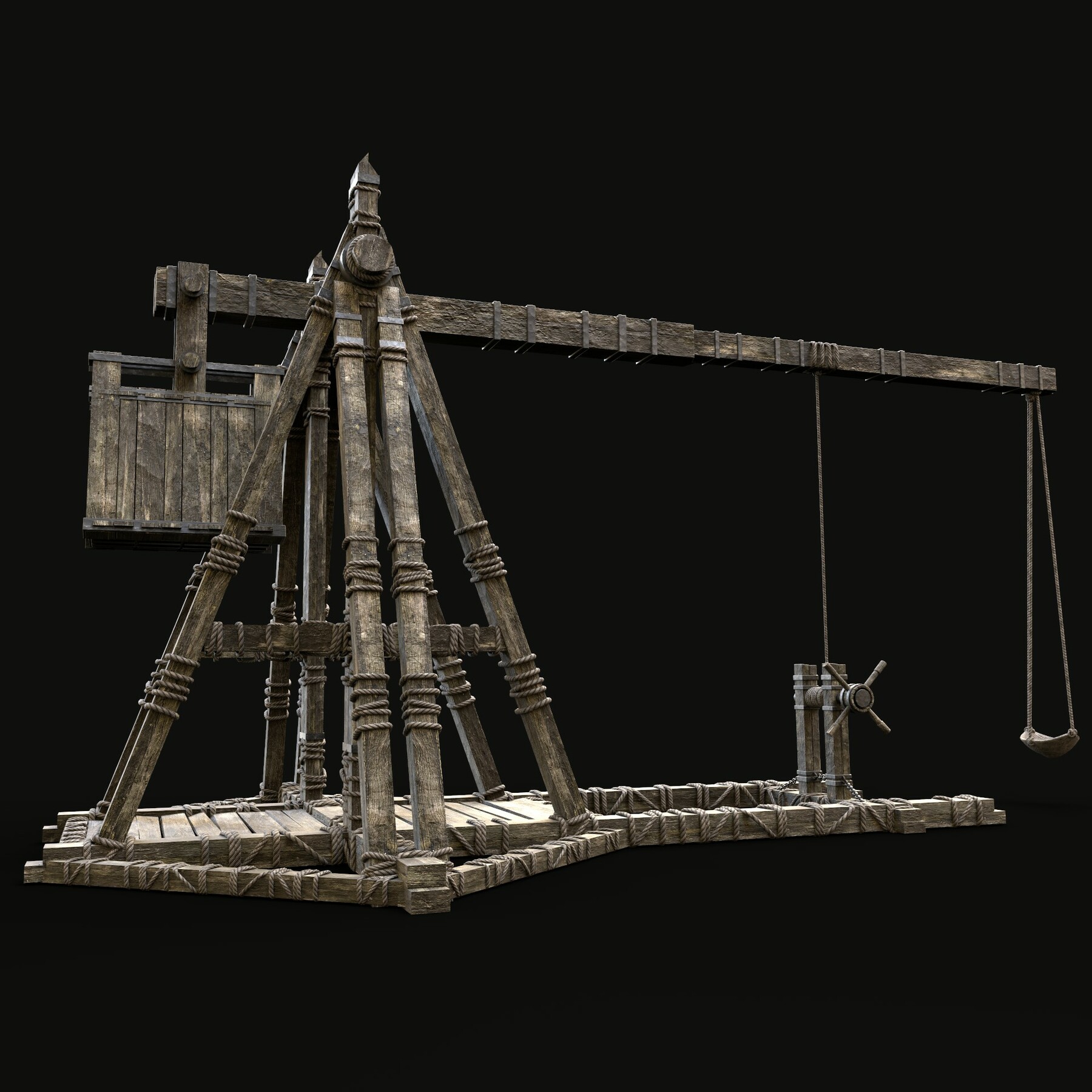ArtStation - TREBUCHET WAR MACHINE MEDIEVAL SIEGE ENGINE BATTLE ...