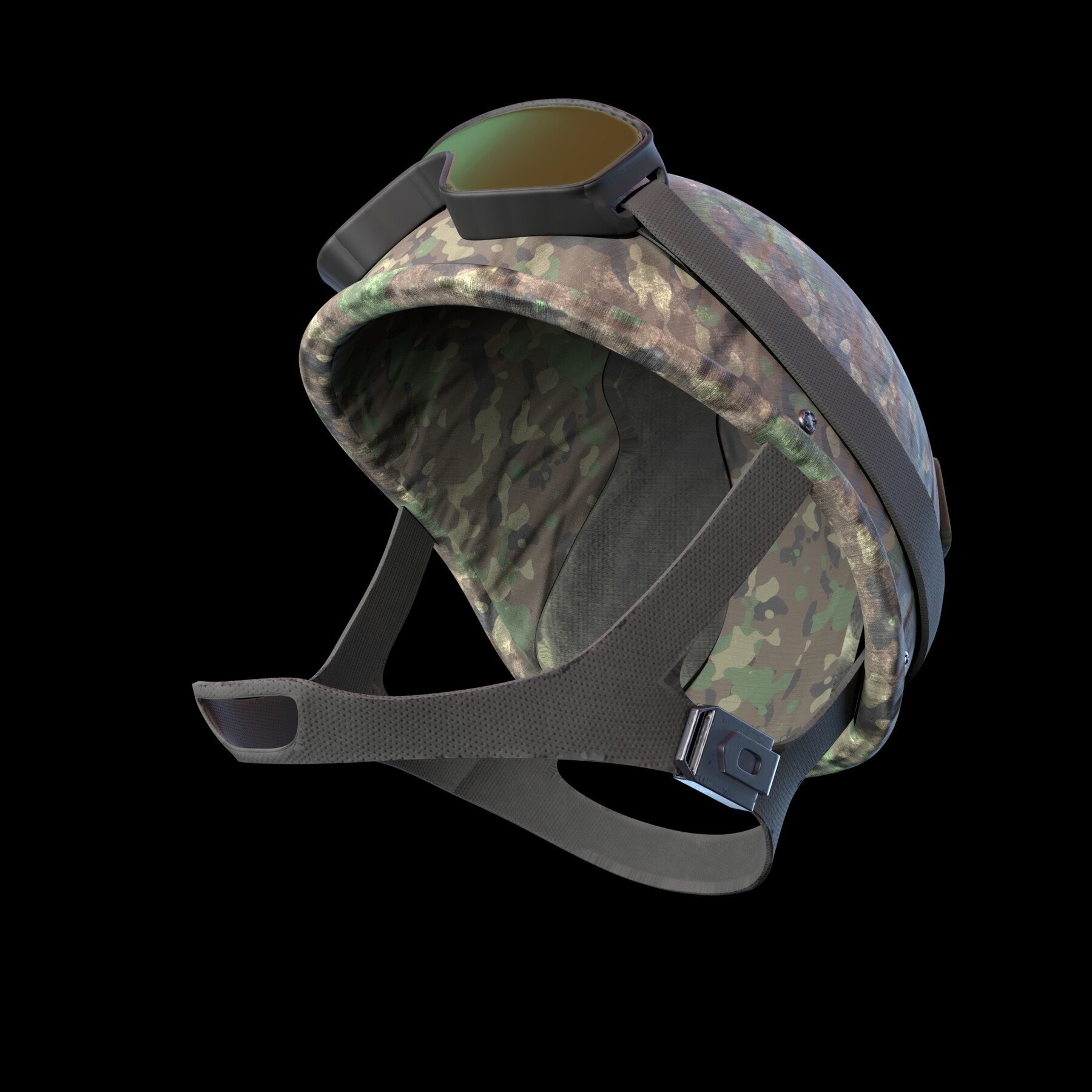 ArtStation - MILITARY Game Ready Tactical Helmet with Visor Glasses Low ...