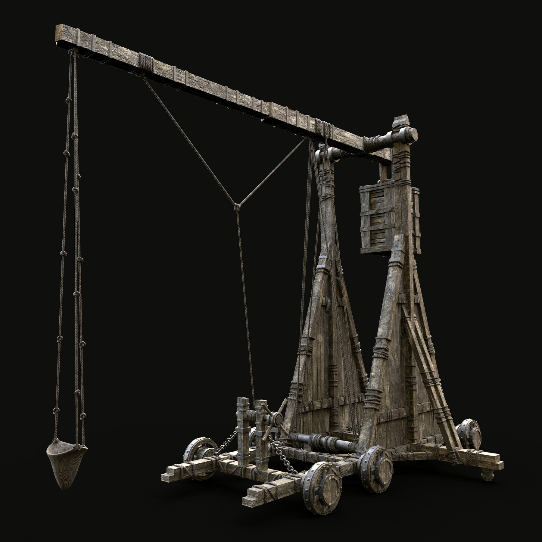 ArtStation - TREBUCHET CONSTRUCTION WAR MACHINE MEDIEVAL SIEGE ENGINE ...