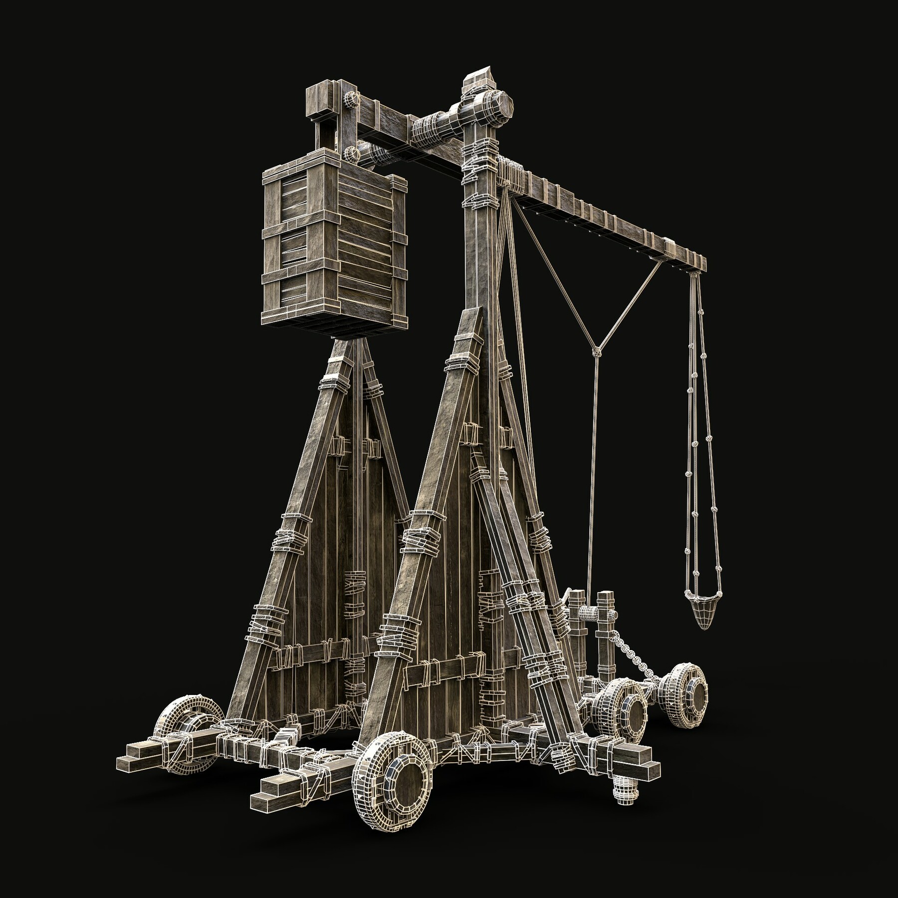 ArtStation - TREBUCHET CONSTRUCTION WAR MACHINE MEDIEVAL SIEGE ENGINE ...