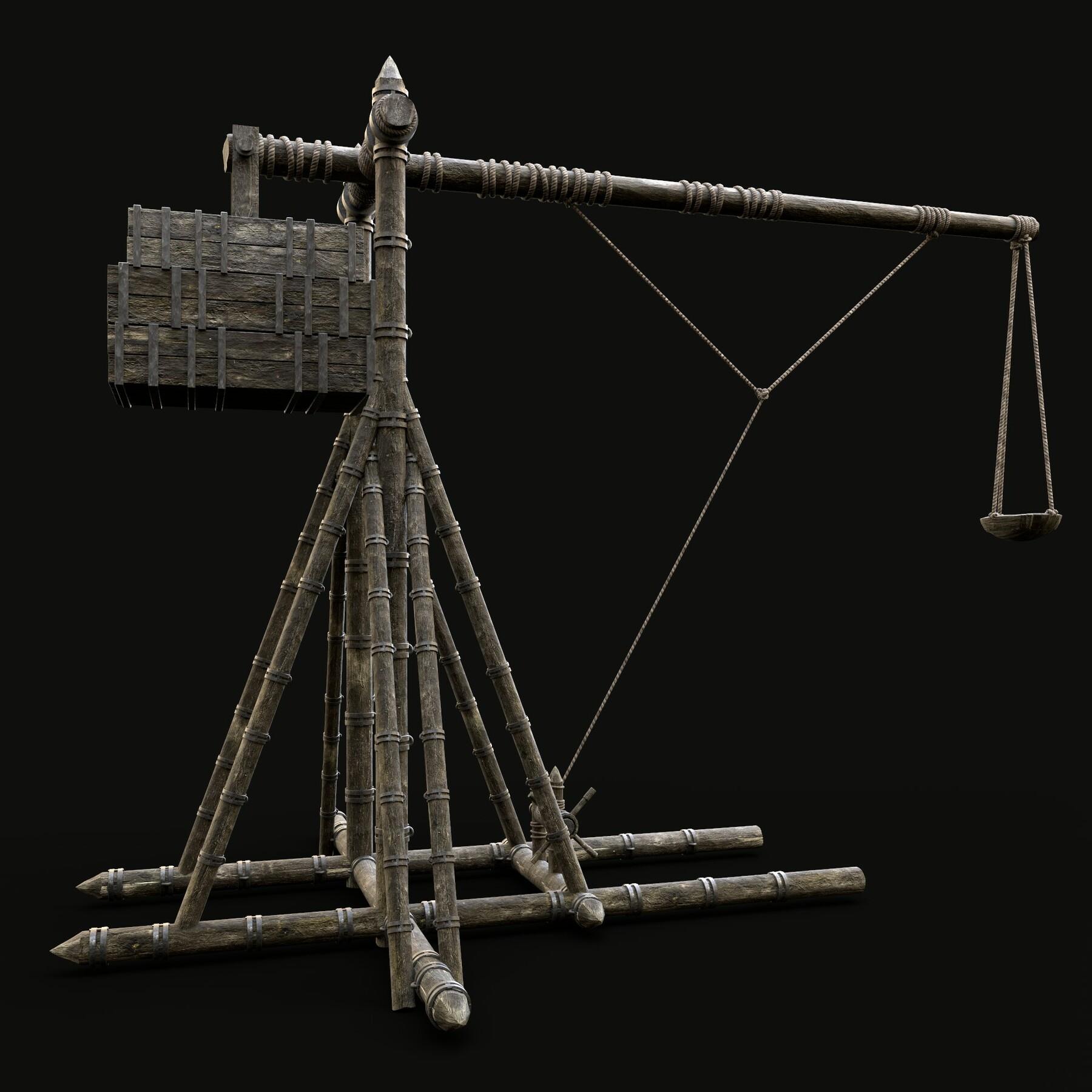 ArtStation - TREBUCHET WAR MACHINE MEDIEVAL CONSTRUCTION SIEGE ENGINE ...