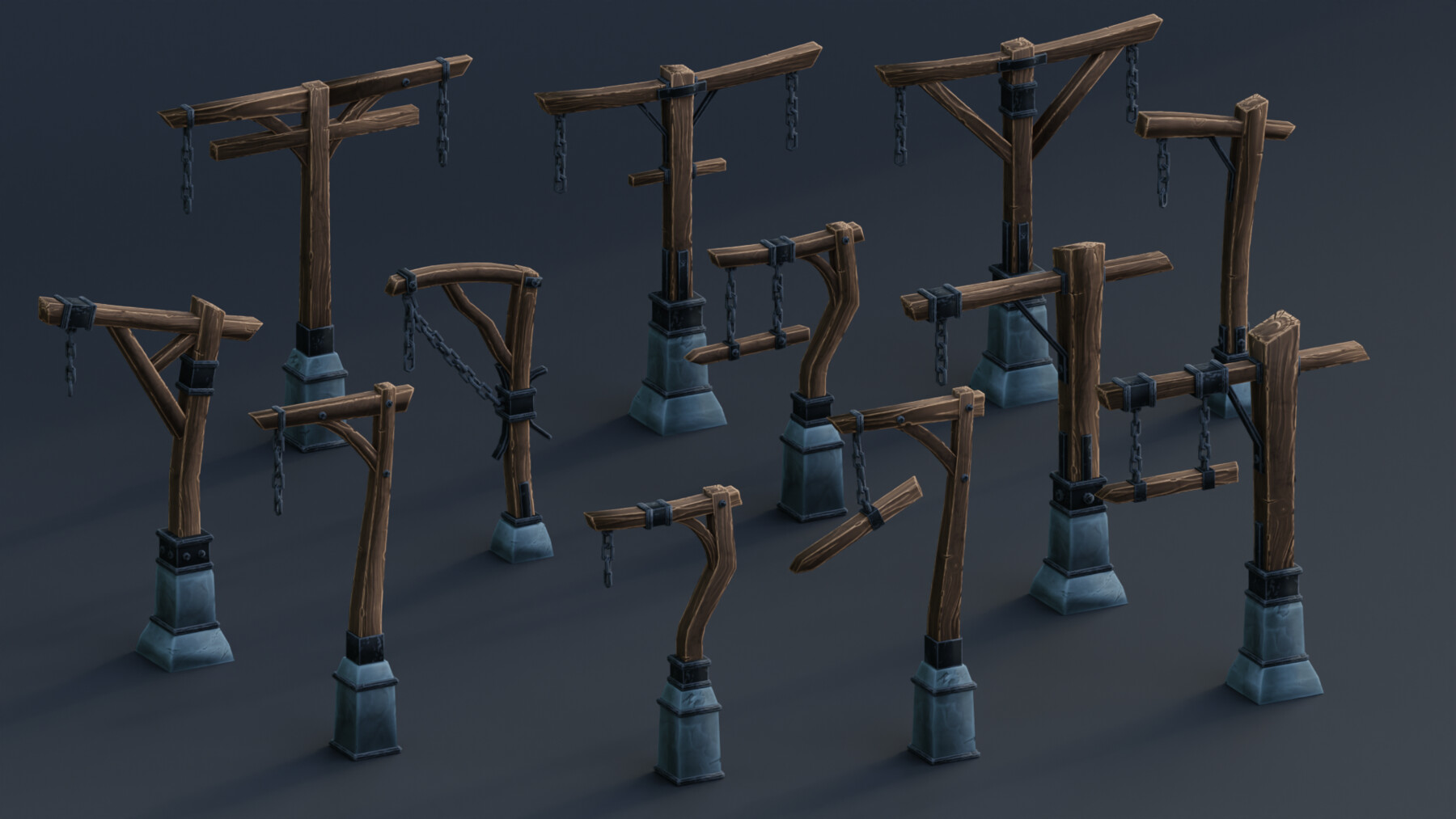 ArtStation - Stylized Sign Post Bundle | Game Assets
