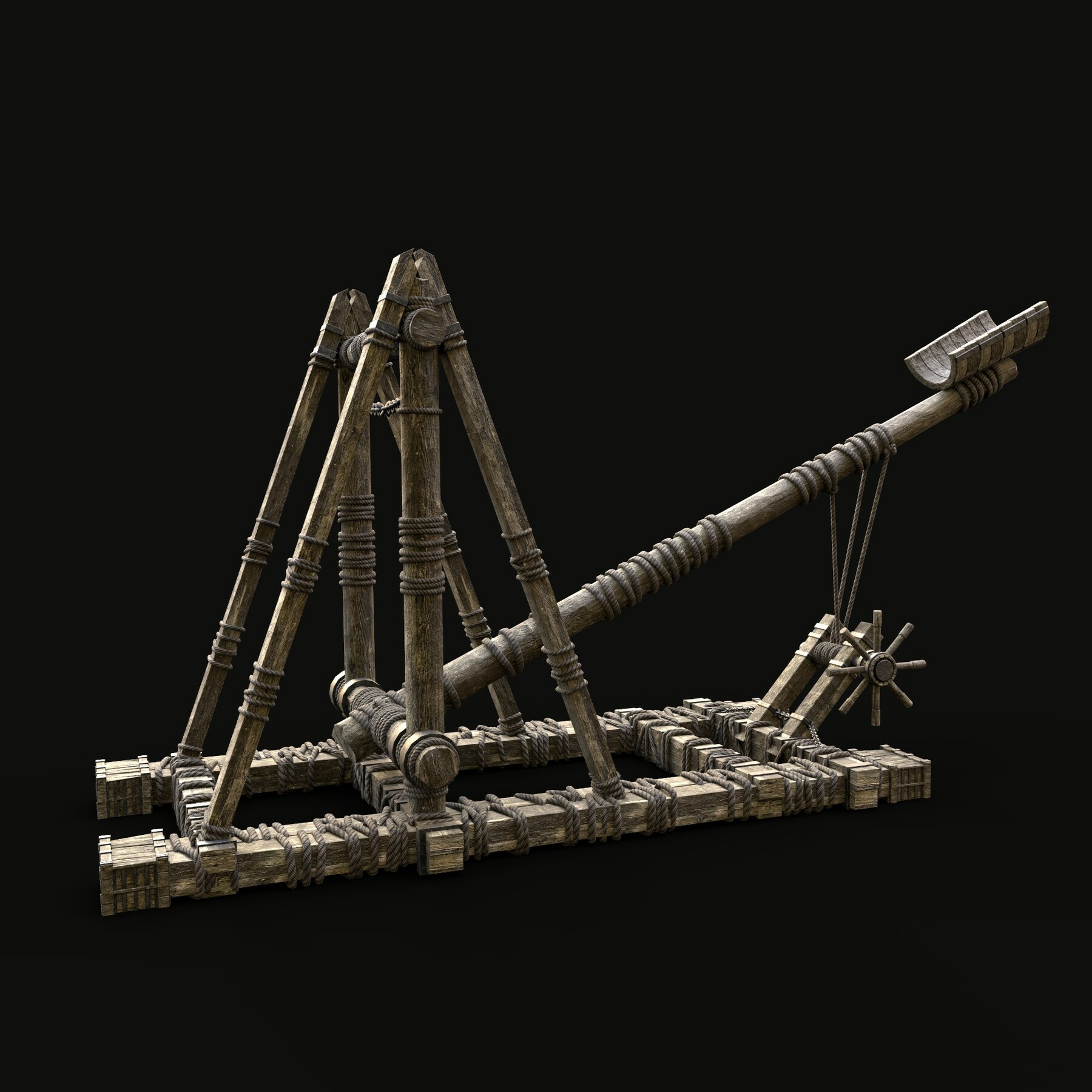 ArtStation - CATAPULT MEDIEVAL SIEGE ENGINE WAR MACHINE BATTLE WEAPON ...