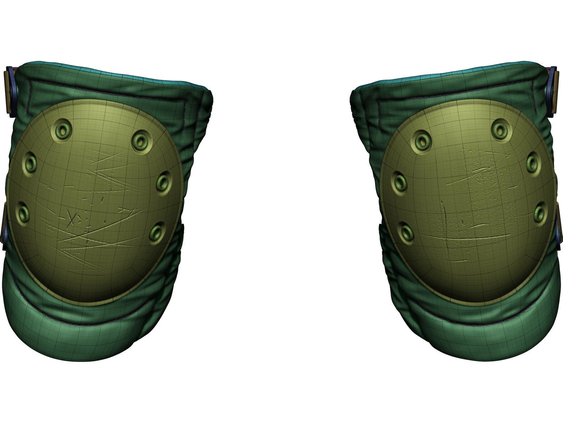 ArtStation - Military Knee Pad High Poly 3d model (ZTL/OBJ) | Game Assets
