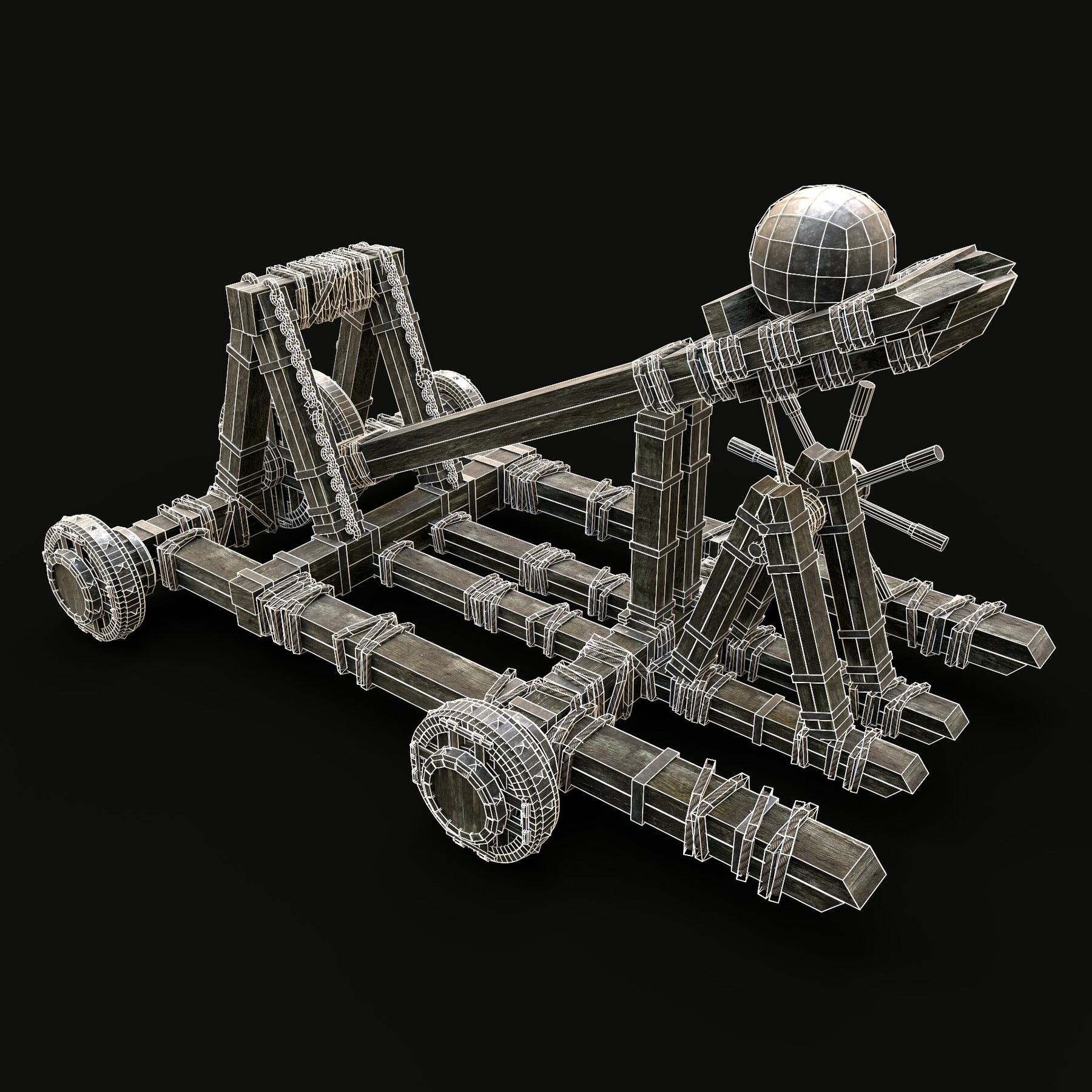 ArtStation - CATAPULT MEDIEVAL SIEGE ENGINE WAR MACHINE BATTLE VEHICLE ...