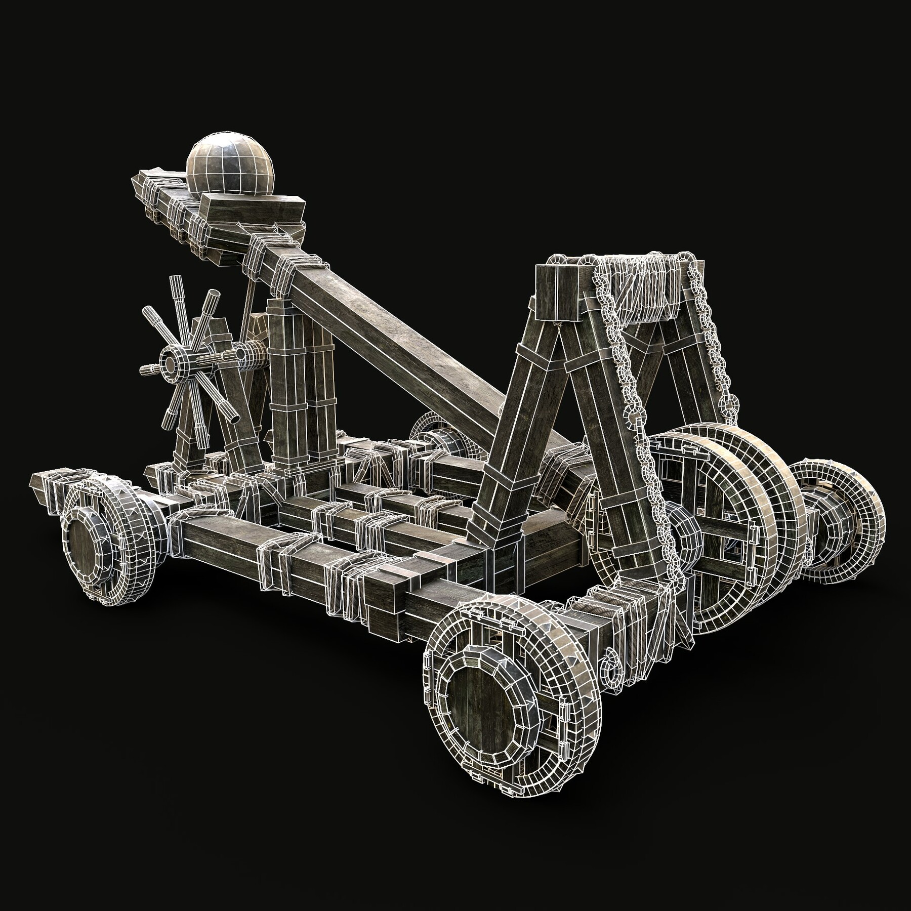 ArtStation - CATAPULT MEDIEVAL SIEGE ENGINE WAR MACHINE BATTLE VEHICLE ...