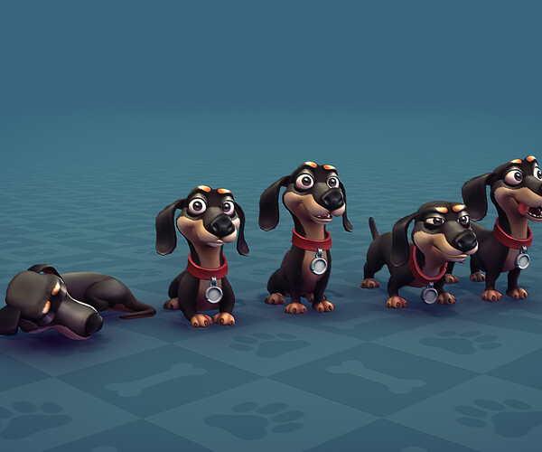 ArtStation - Cartoon Dogs | Game Assets