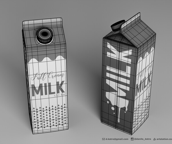 ArtStation - Milk Box | Procedural Texture | Resources