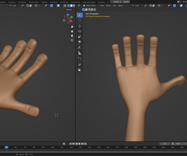 ArtStation - Rigged Arm and Hand - Blender | Game Assets