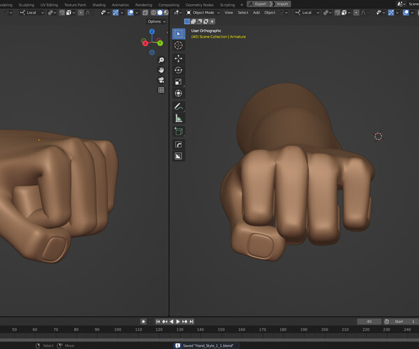 ArtStation - Rigged Arm and Hand - Blender | Game Assets