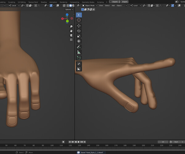 ArtStation - Rigged Arm and Hand - Blender | Game Assets