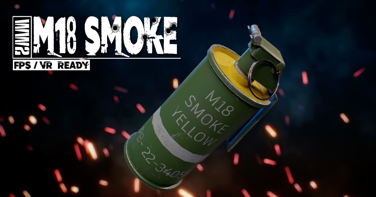 ArtStation - WWII - M18 Smoke Grenade (Real Time) | Game Assets