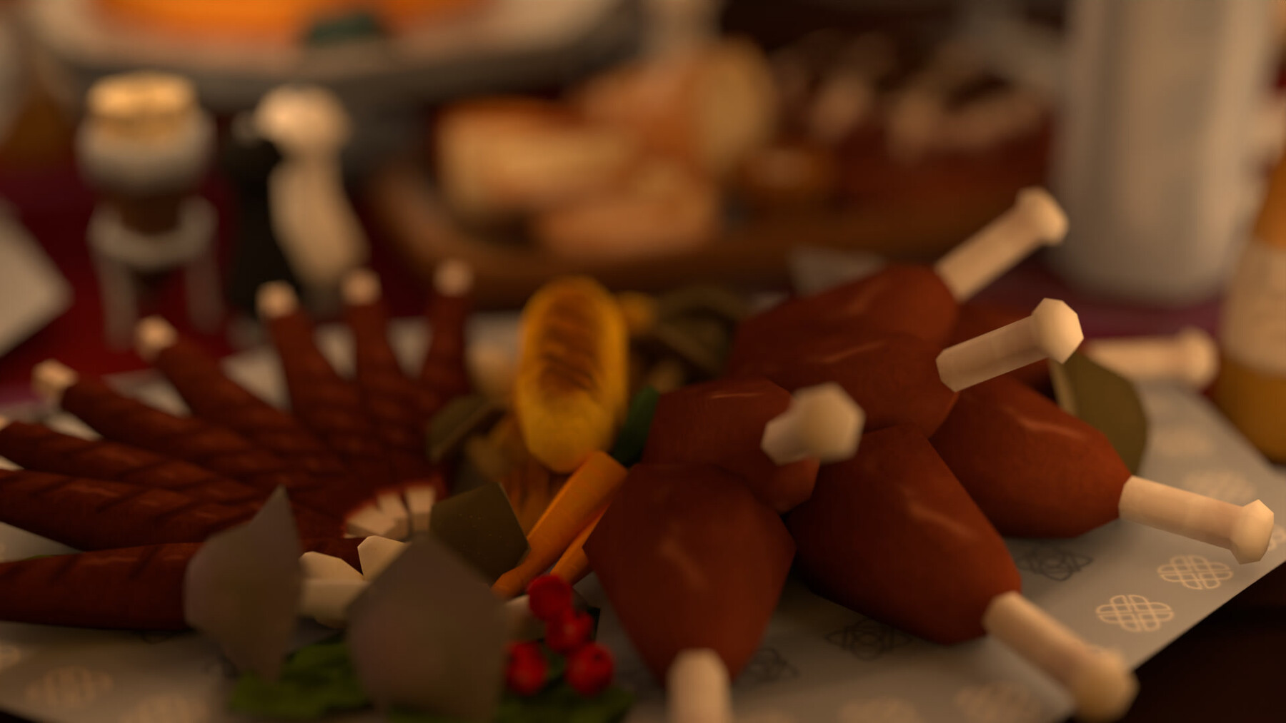 ArtStation - Fantasy Feast Food and Tableware Asset | Game Assets