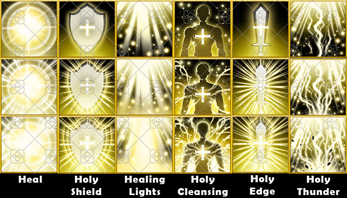 ArtStation - Fantasy Game Basic Magic Skill Icons - Holy Magic | Game ...