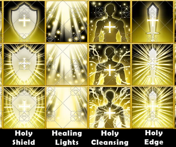 ArtStation - Fantasy Game Basic Magic Skill Icons - Holy Magic | Game ...