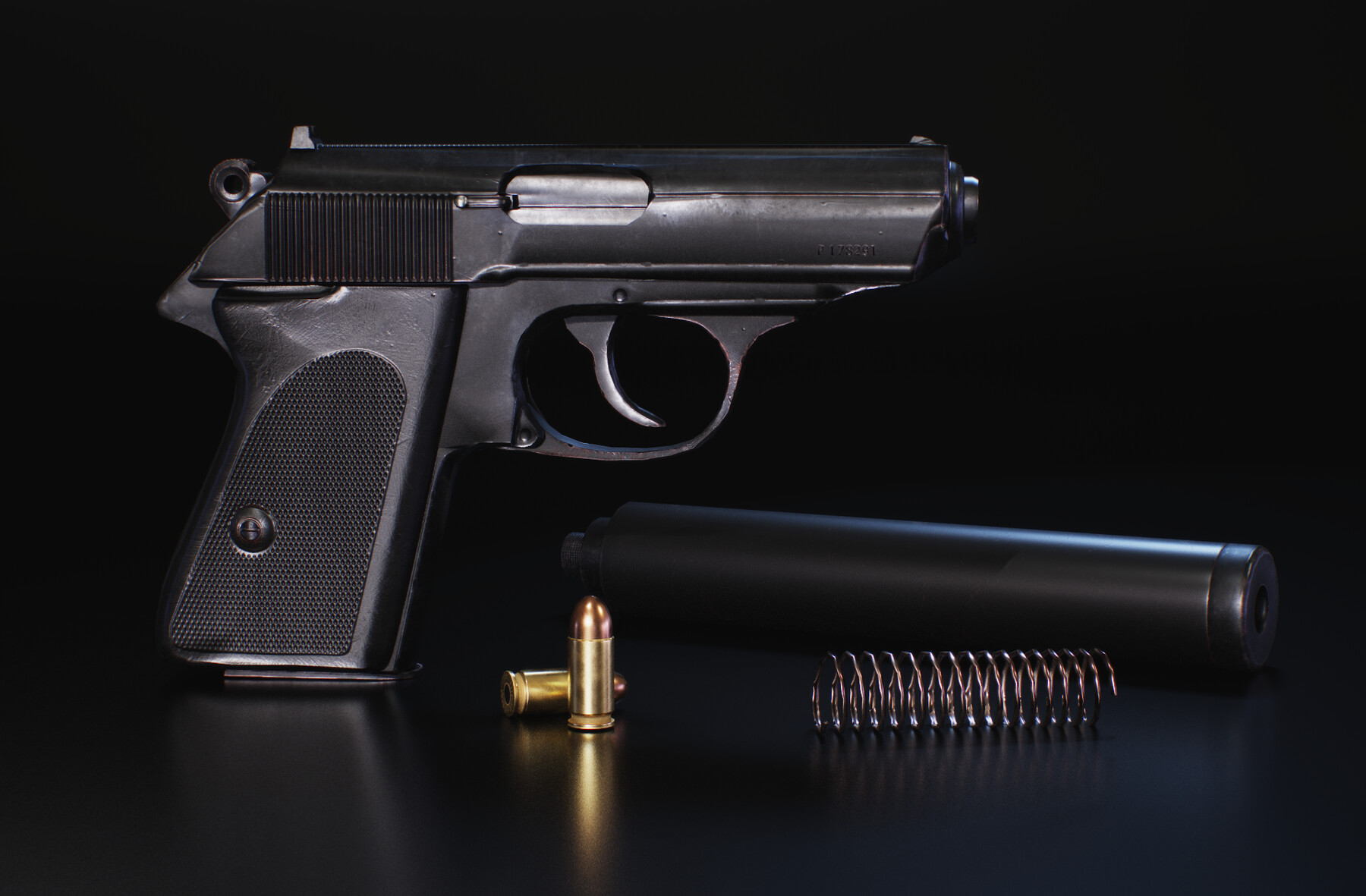 ArtStation - PP72 Silecened Pistol | Game Assets