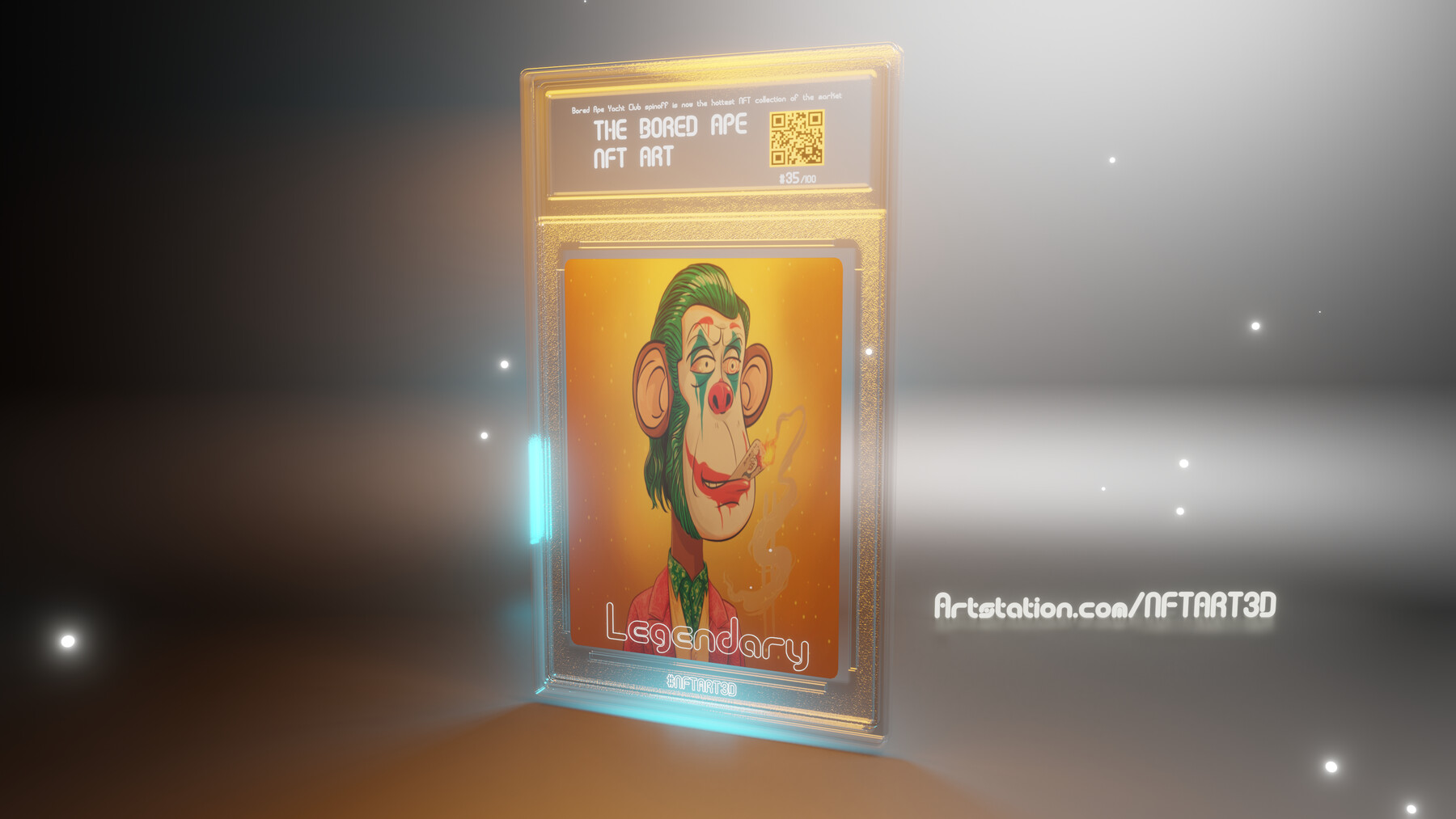 ArtStation - 3D Animated NFT Collectible Card Blender Template File - Eevee and Cycles Rendering ...