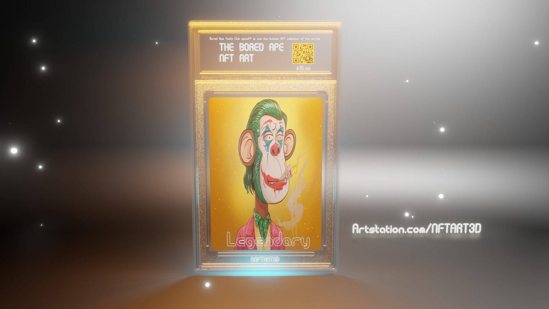 ArtStation - 3D Animated NFT Collectible Card Blender Template File - Eevee and Cycles Rendering ...