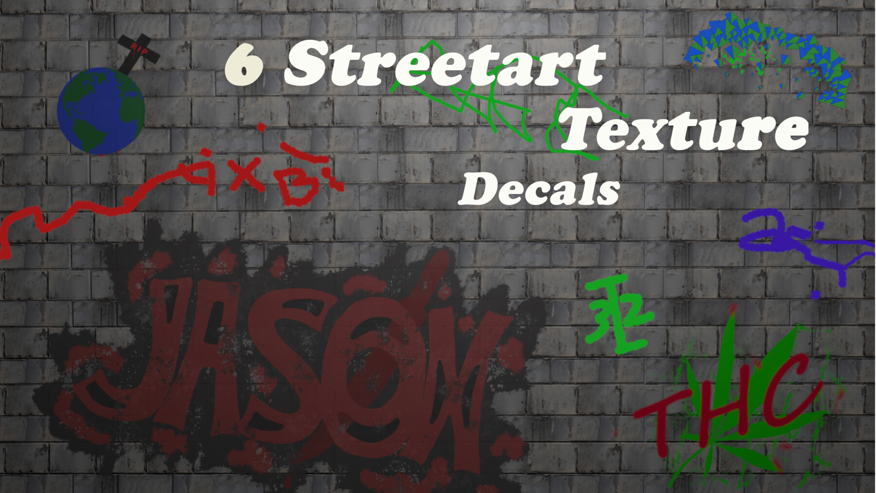 ArtStation - Streetart Texture Decals (Small package) | Game Assets