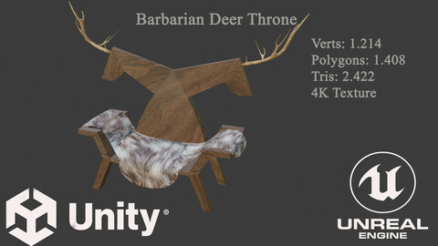 ArtStation - Deer Barbarian Throne | Game Assets