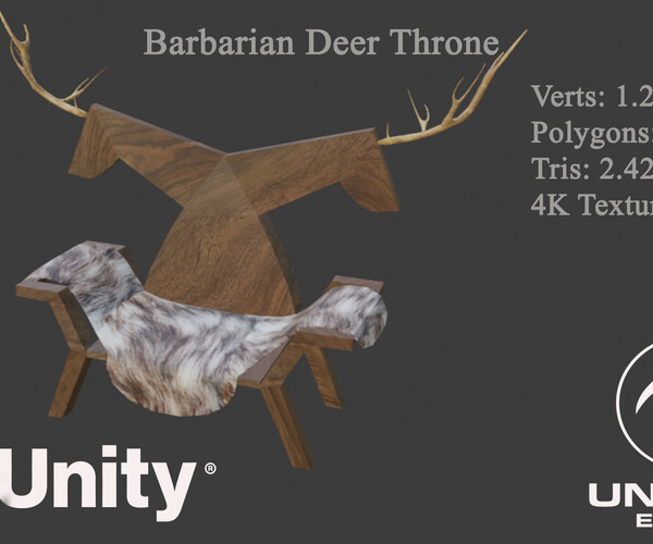 ArtStation - Deer Barbarian Throne | Game Assets