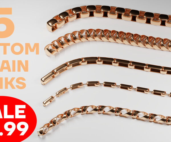 ArtStation - 5 CUSTOM CHAIN LINKS FOR YOUR NEXT FASHION PROJECT ...
