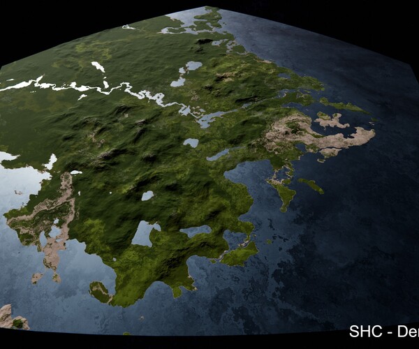 ArtStation - Large scale procedural terrain generator with 3D cities ...