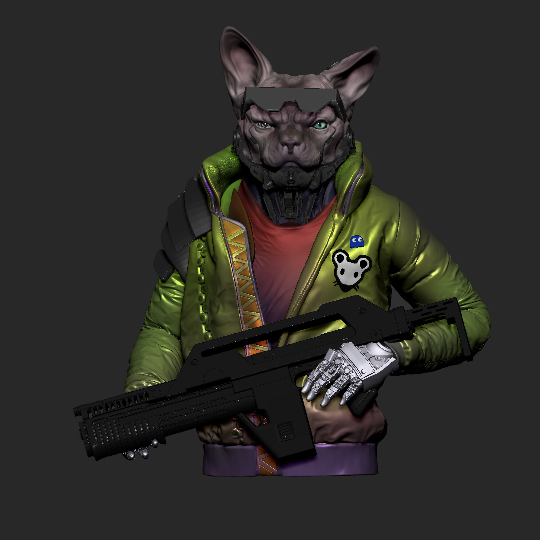 ArtStation - Cybercat 2077 - STL | Resources