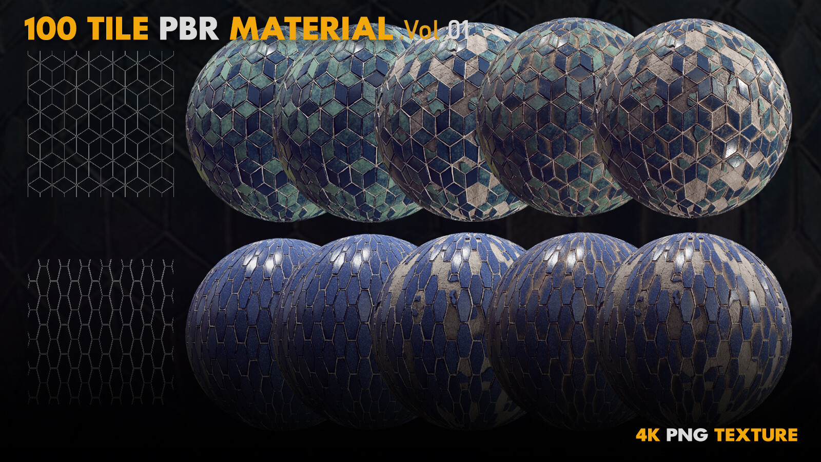 ArtStation - Tile PBR Materials |Vol 01 | Game Assets