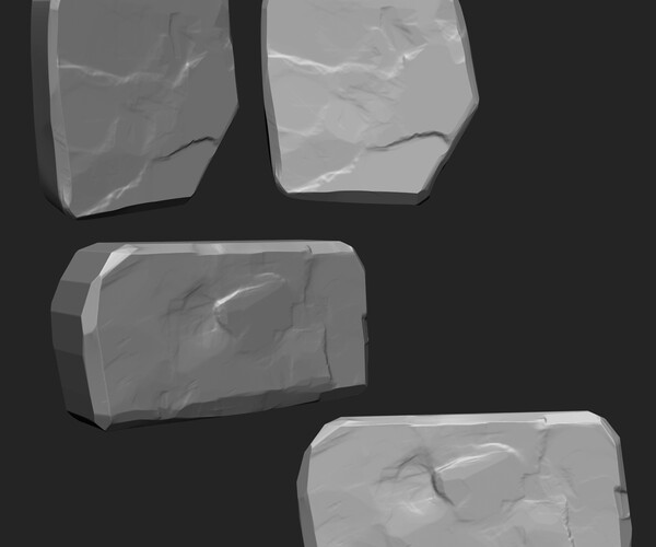 ArtStation - Stylized Stone IMM Brushes 50 in one Vol. 4 | Brushes